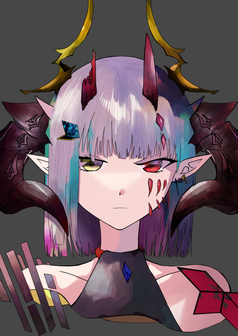Anime Girl with Horns – 100 Images, Pictures, Art