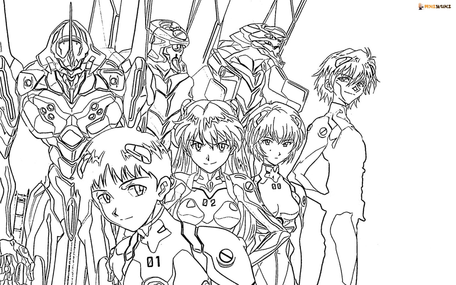 Neon Genesis Evangelion Coloring Pages - AniYuki - Anime Portal