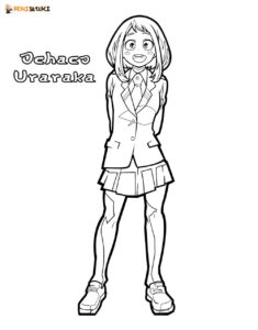 Ochako Uraraka Coloring Pages - Free Coloring Pages