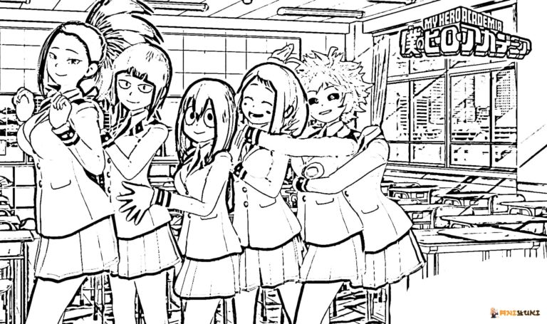 Ochako Uraraka Coloring Pages - Free Coloring Pages