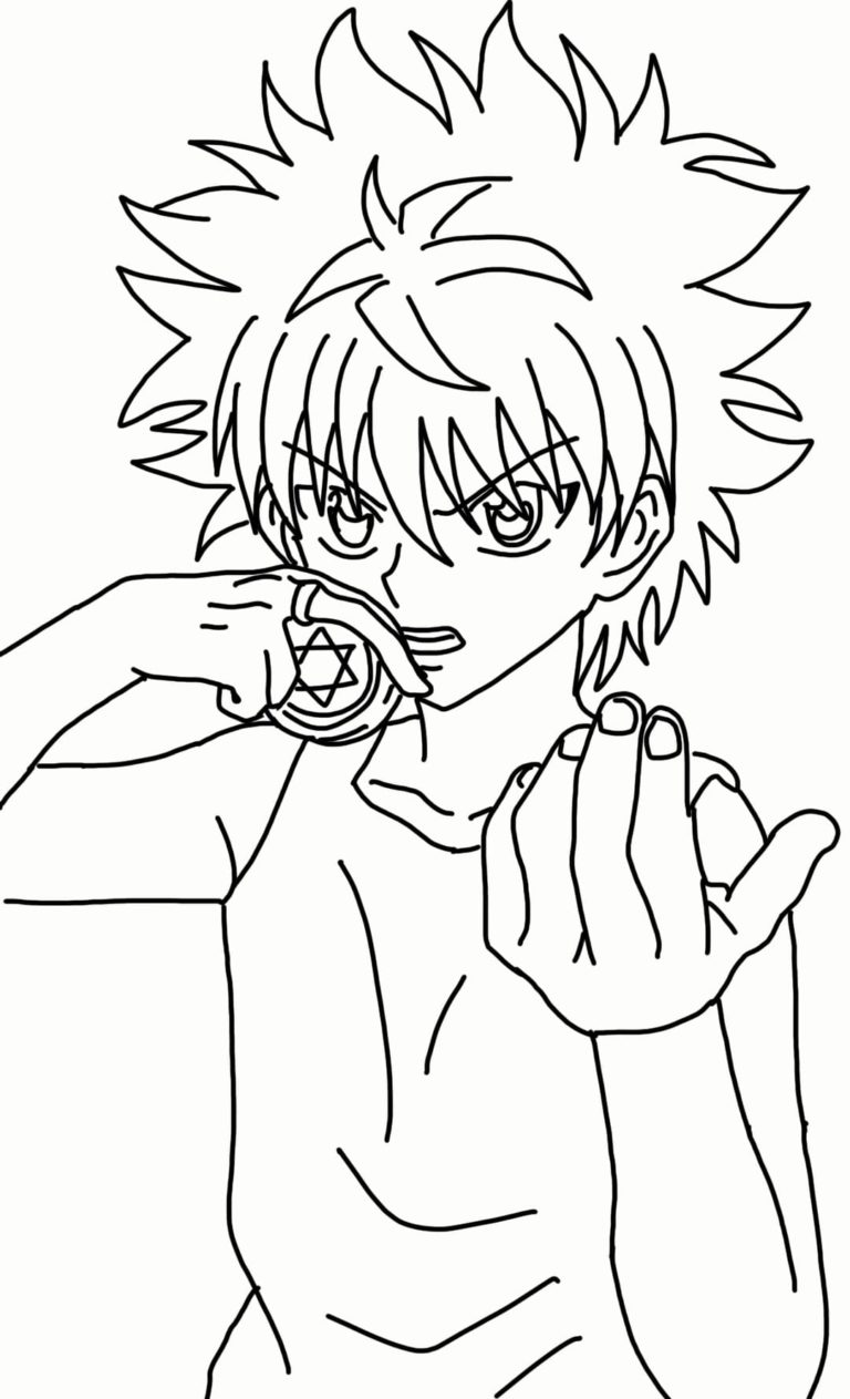 Killua Zoldyck Coloring Pages - Free Printable Coloring Pages
