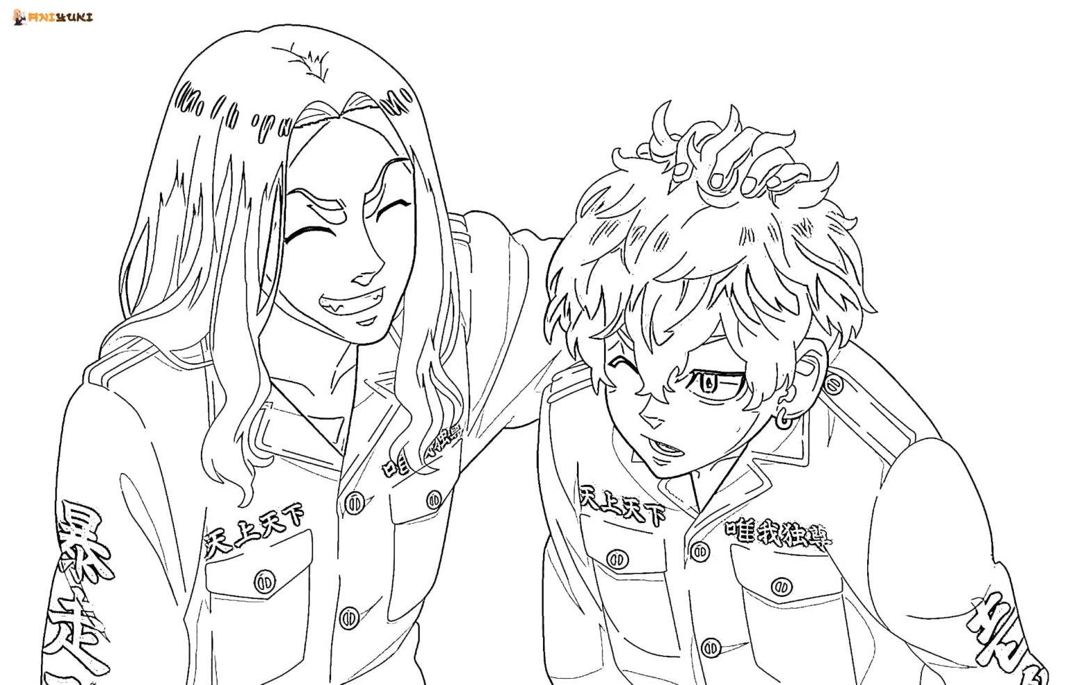 Keisuke Baji Coloring Pages - AniYuki - Anime Portal