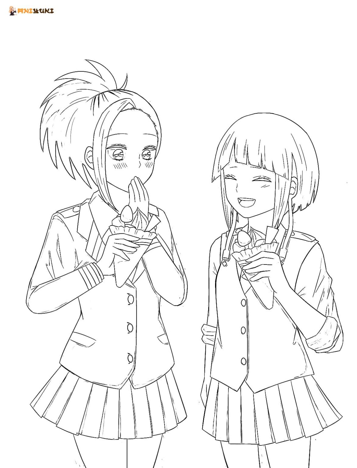 Momo Yaoyorozu Coloring Pages - AniYuki - Anime Portal