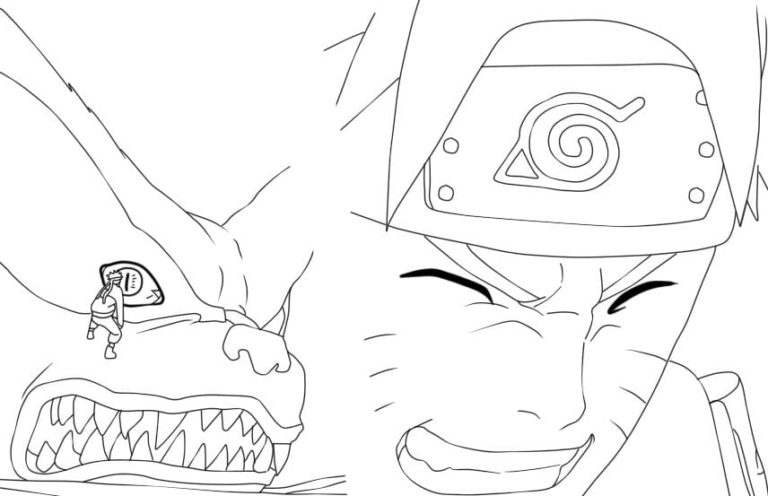 Kurama coloring pages - Free printable coloring pages