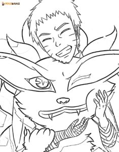 Kurama coloring pages - Free printable coloring pages