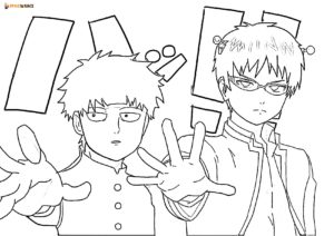 Saiki K Coloring Pages - Printable Coloring Pages - AniYuki