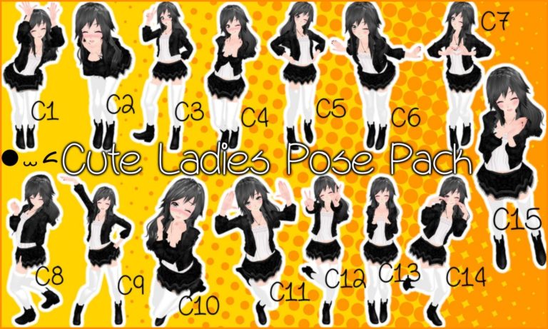 Anime girl poses - 70 Images to sketch
