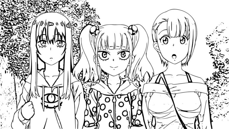 Mieruko-chan Coloring Pages - AniYuki - Anime Portal