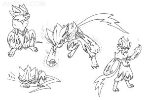 Zeraora Coloring Pages - AniYuki.com