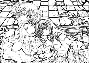 Mahou Shoujo Madoka Magica Coloring Pages - AniYuki.com