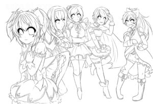 Mahou Shoujo Madoka Magica Coloring Pages - AniYuki.com