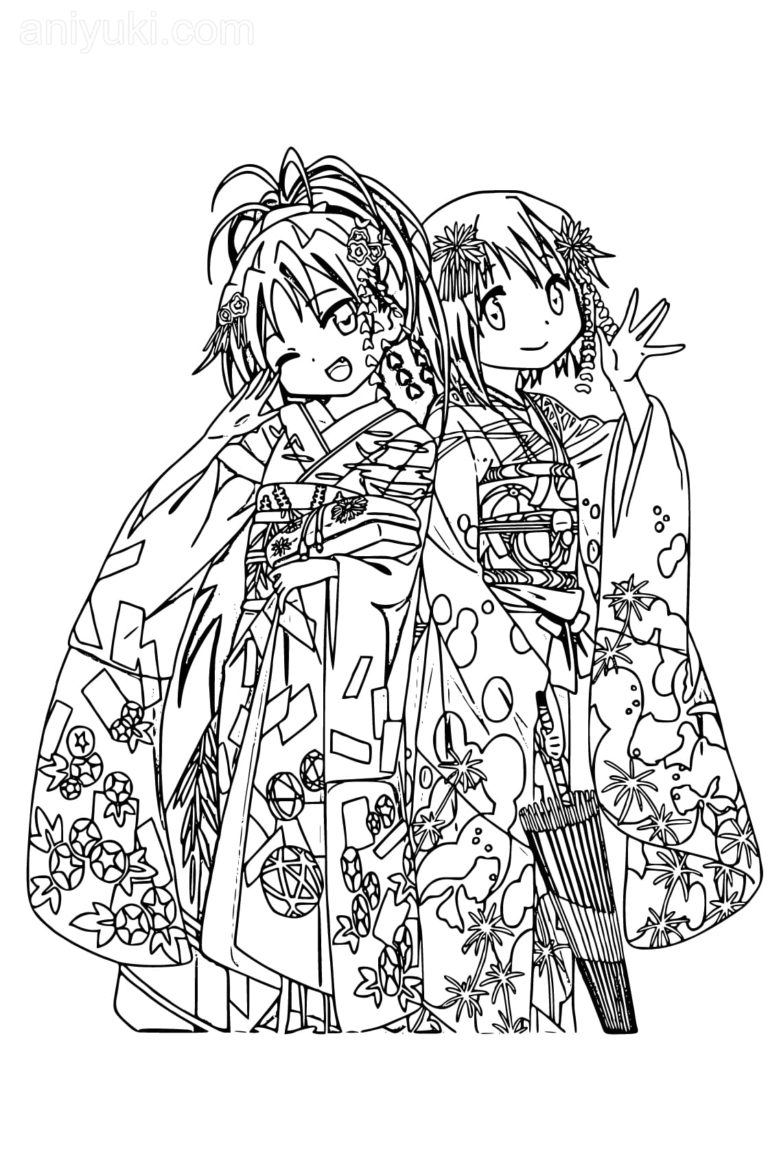 Mahou Shoujo Madoka Magica Coloring Pages - AniYuki.com
