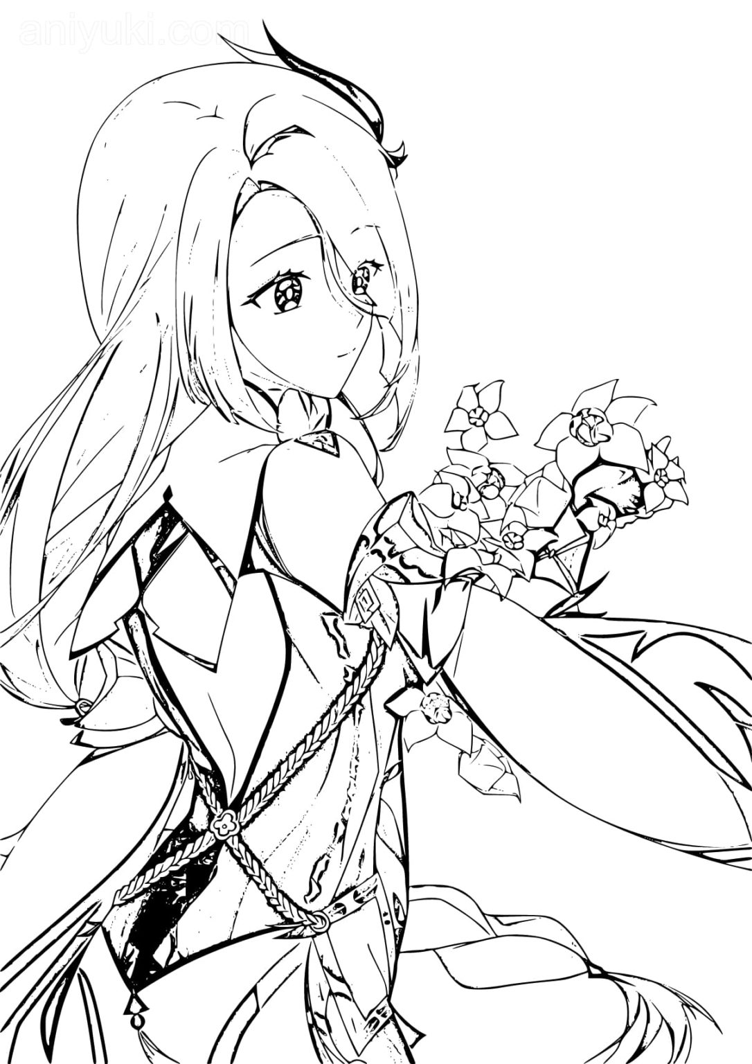 Shenhe Genshin Impact Coloring Pages - AniYuki - Anime Portal