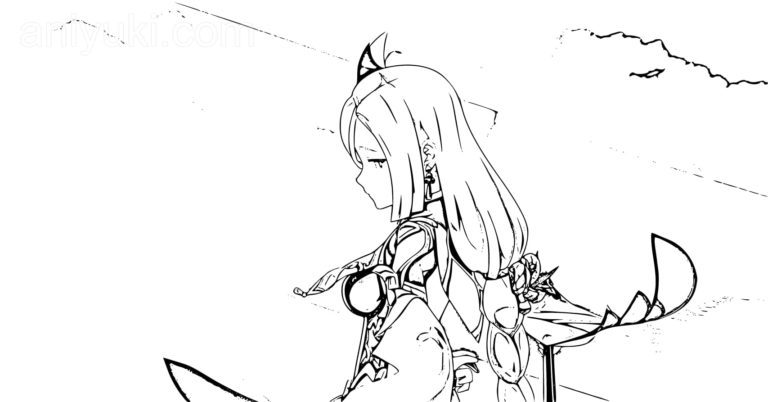 Shenhe Genshin Impact Coloring Pages - AniYuki - Anime Portal