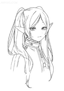 Frieren Beyond Journey's End Coloring Pages - AniYuki.com