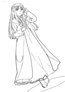Frieren Beyond Journey's End Coloring Pages - AniYuki.com