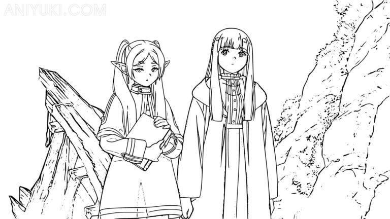 Frieren Beyond Journey's End Coloring Pages - AniYuki.com