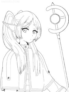 Frieren Beyond Journey's End Coloring Pages - AniYuki.com